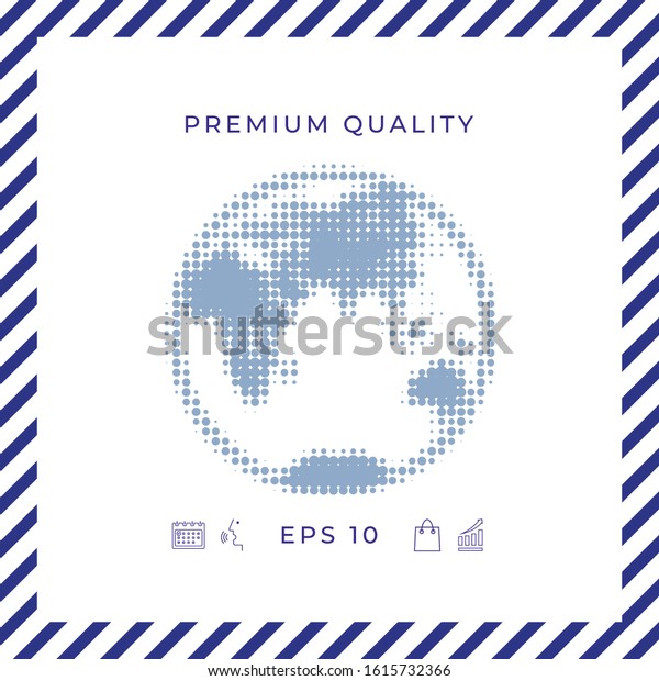 Earth Halftone Logo Graphic Elements Your Stock Vector (Royalty Free ...