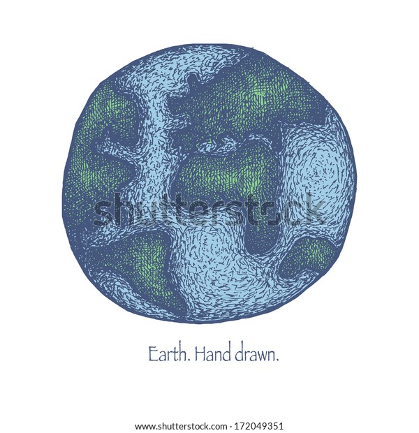 Earth Hand Drawn Vector Illustration Eps Stock Vector (Royalty Free ...