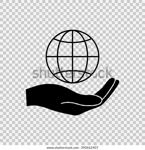 Earth Hand Icon Hand Holding Earth Stock Vector (Royalty Free ...
