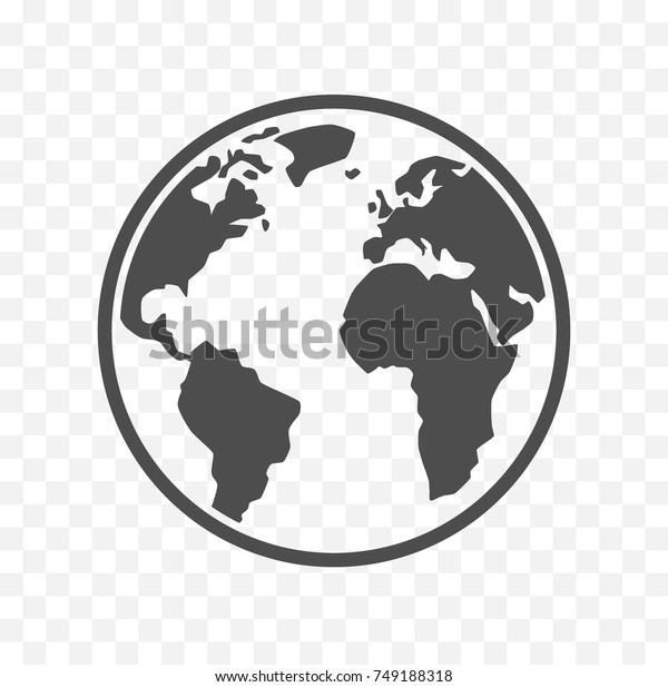 Earth Icon Isolated On Transparent Background Stock Vector (Royalty ...