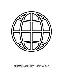 Earth Icon Linear Icon Stock Vector (Royalty Free) 342364514 | Shutterstock