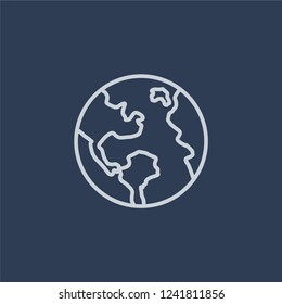 Earth Linear Icon Modern Outline Earth Stock Vector (Royalty Free ...