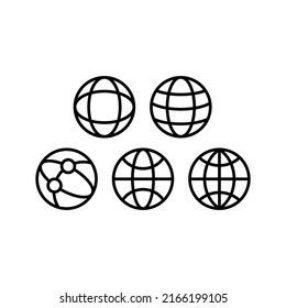 Earth Icon Set Vector Symbol Design Stock Vector (Royalty Free ...