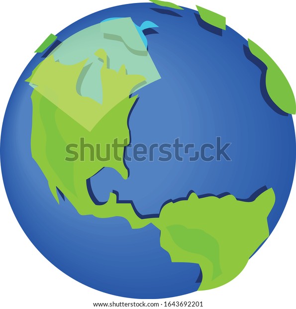 Earth Isolated On White Background Illustration Stock Vector (Royalty ...
