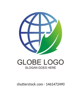 Earth Leaf Logo Design Stock Vector (Royalty Free) 1461472490 ...