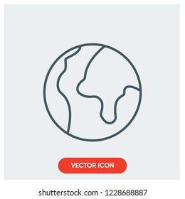 Earth Globe Line Icon Linear Style Stock Vector (Royalty Free) 1511617307