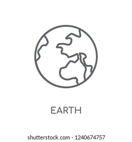 Earth Linear Icon Modern Outline Earth Stock Vector (Royalty Free ...
