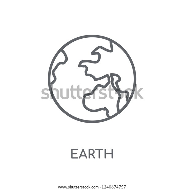 Earth Linear Icon Modern Outline Earth Stock Vector (Royalty Free ...