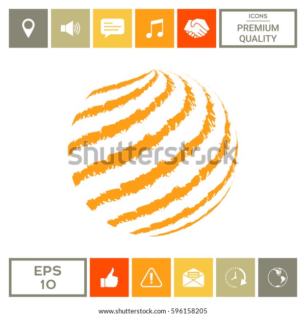Earth Logo Design Textured Stripes Stock Vector (Royalty Free ...