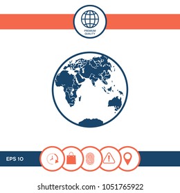 Earth Logo Icon Stock Vector (Royalty Free) 1051765922 | Shutterstock