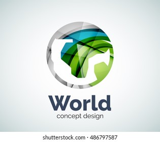 Earth Logo Template Abstract Elegant Glossy Stock Vector (Royalty Free ...