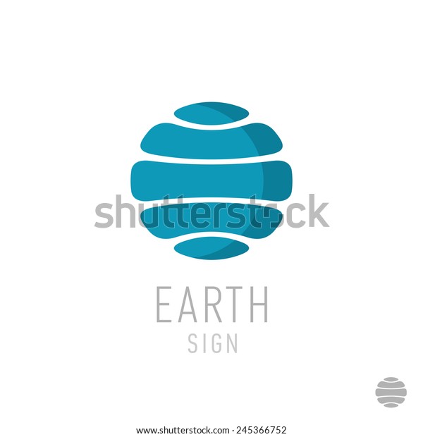 Earth Logo Template Globe Sign Stock Vector (Royalty Free) 245366752 ...