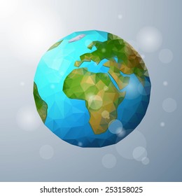 Earth Low Poly Vector Illustration Stock Vector (Royalty Free ...