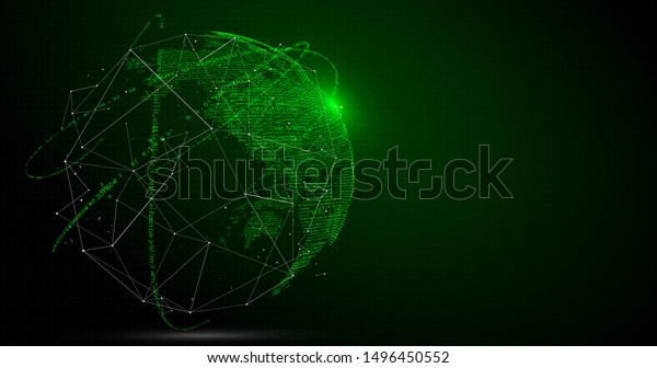 「Earth Made Digital Codes Sense Science」のベクター画像素材（ロイヤリティフリー） 1496450552 ...
