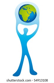 Earth Man Stock Vector (Royalty Free) 54913108