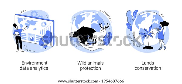 Earth Observation Abstract Concept Vector Illustrations Stock Vector ...