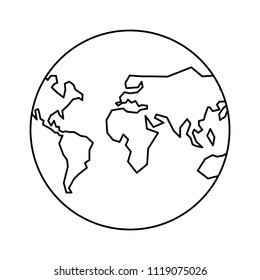 Outline Hand Drawn Earth Planet Earth Stock Vector (Royalty Free ...
