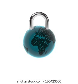 Earth Planet Lock Concept Stock Vector (Royalty Free) 165423530 ...