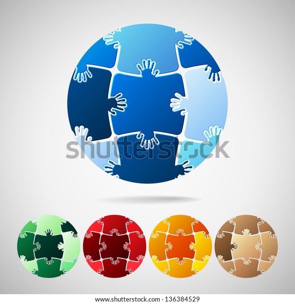 Earth Planet Puzzle Pieces Vector Illustration Stock Vector (Royalty ...