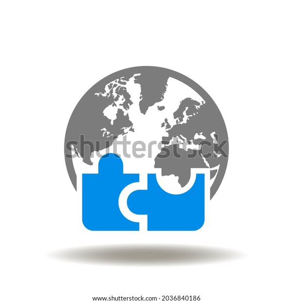 Earth Planet Puzzle Pieces Vector Illustration Stock Vector (Royalty ...