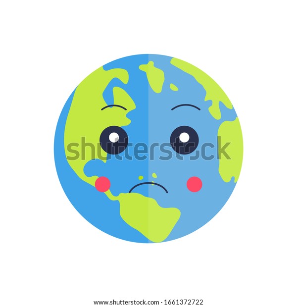 Earth Planets Emotions Planet Earth Flat Stock Vector (Royalty Free ...