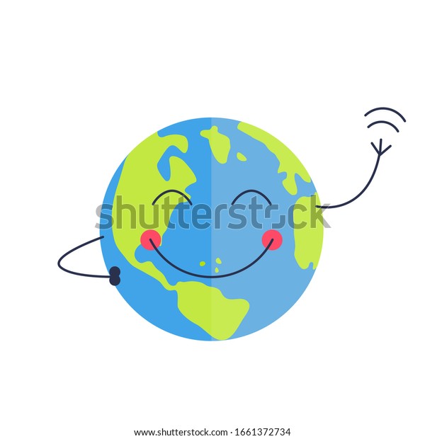 Earth Planets Emotions Planet Earth Flat Stock Vector (Royalty Free ...