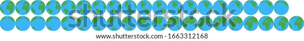 Earth Rotation Animation Sprite Sheet Stock Vector (Royalty Free ...