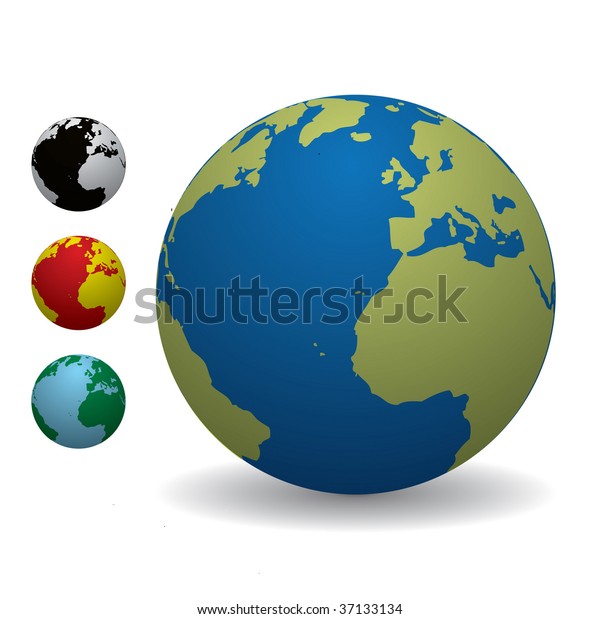 Earth Several Variants Stock Vector (Royalty Free) 37133134 | Shutterstock