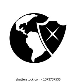 Earth Shield Icon Stock Vector (Royalty Free) 1073737535 | Shutterstock