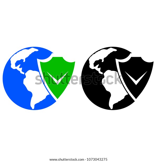 Earth Shield Icon Stock Vector (Royalty Free) 1073043275 | Shutterstock
