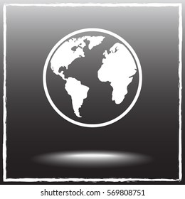 Earth Sign Icon Vector Illustration Flat Stock Vector (Royalty Free ...