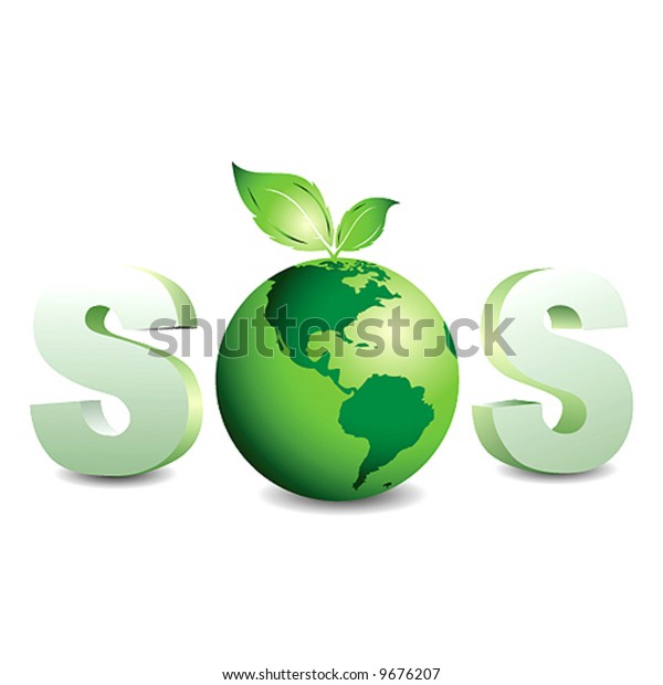 Earth Sos Vector 스톡 벡터(로열티 프리) 9676207 | Shutterstock