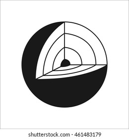 Earth Structure Symbol Sign Simple Icon Stock Vector (Royalty Free ...