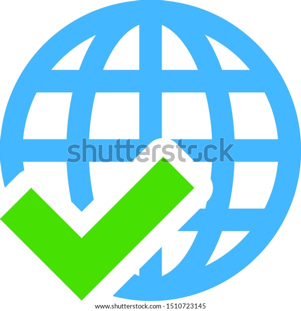 Earth Symbol Check Mark Stock Vector (Royalty Free) 1510723145 ...