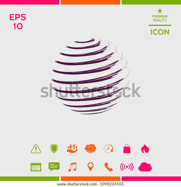 Earth Symbol Logo Design Stock Vector (Royalty Free) 1098224105 ...