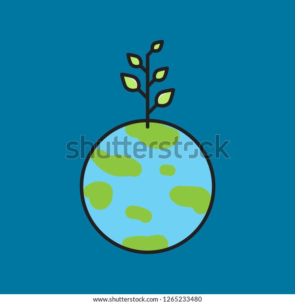 Earth Tree Logo Vector Illustration Logo Stock Vector (Royalty Free ...
