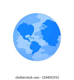 Earth Vector Illustration Blue Flat Design Stock Vector (Royalty Free ...