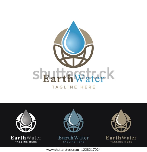 Earth Water Logo Vector File Stock Vector (Royalty Free) 1238317024 ...