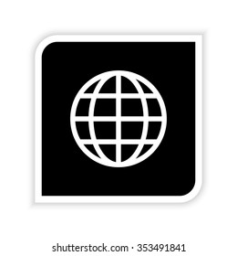 Earth White Vector Icon Stock Vector (Royalty Free) 353491841 ...