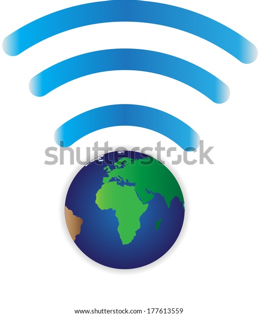 Earth Wifi Stock Vector (Royalty Free) 177613559 | Shutterstock