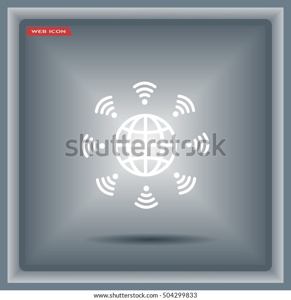 Earth Wifi Vector Icon Stock Vector (Royalty Free) 504299833 | Shutterstock