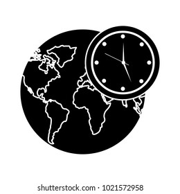 Earth World Clock Time Environment Symbol Stock Vector (Royalty Free ...