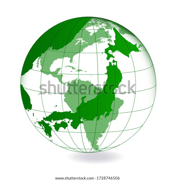Earth World Map Circle Icon Stock Vector (Royalty Free) 1728746506