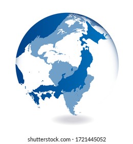 Earth World Map Sphere Icon Stock Vector (Royalty Free) 1721445052 ...