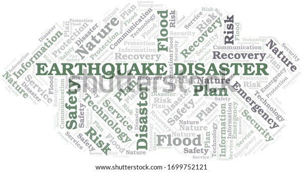 Earthquake Disaster Typography Vector Word Cloud: เวกเตอร์สต็อก (ปลอด ...