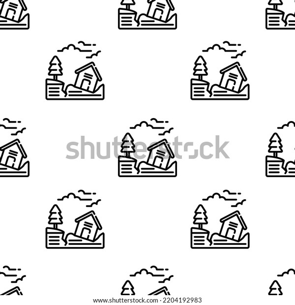 Earthquake Icon Pattern Seamless Earthquake Pattern Stock Vector ...
