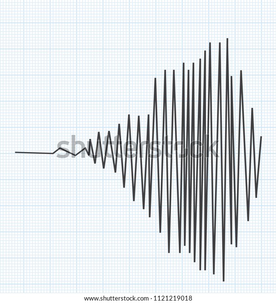 Earthquake Line Graph Vector Illustration Stock Vector (Royalty Free ...