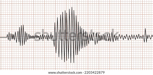 Earthquake Seismic Waves On Seismogram Graph Stock Vector (Royalty Free ...