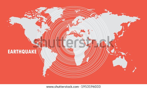 Earthquake Wave Concept Wave Circle Vibration Stock Vector (Royalty ...
