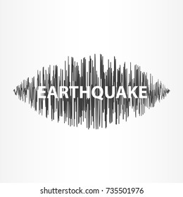 Earthquake Wave Diagram Vector Illustration Isolated Stock Vector ...